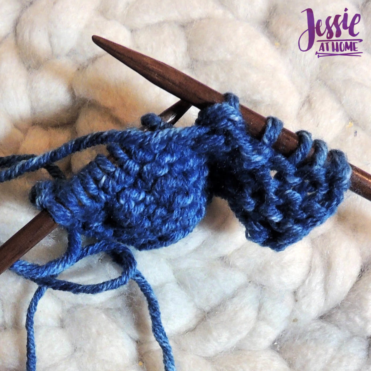 How to P2tog - Purl Two Together Tutorial - Jessie At Home