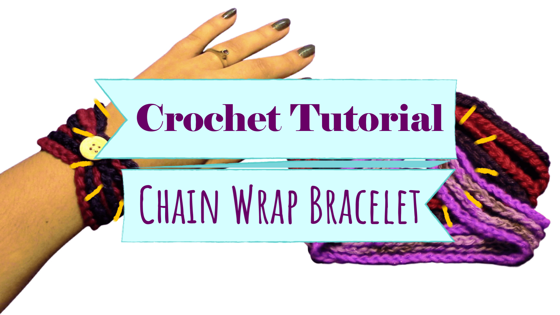 Chain Wrap Bracelet Tutorial - Crochet Pattern Video - Jessie At Home