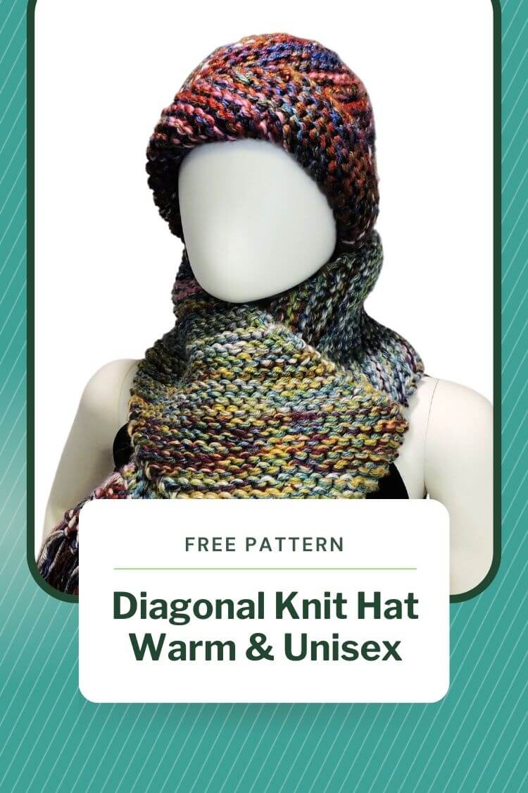 Johnny B Warm Hat - diagonal knit pattern - Jessie At Home