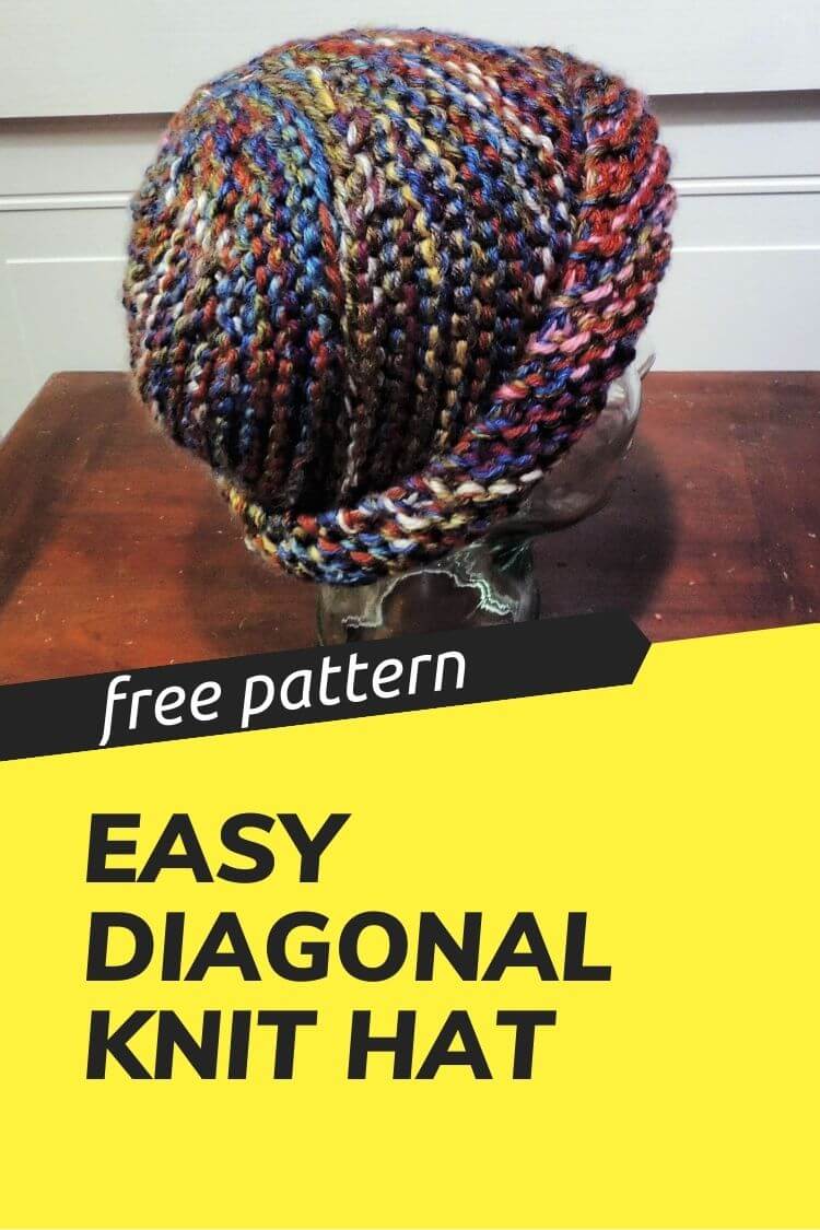 Johnny B Warm Hat - diagonal knit pattern - Jessie At Home