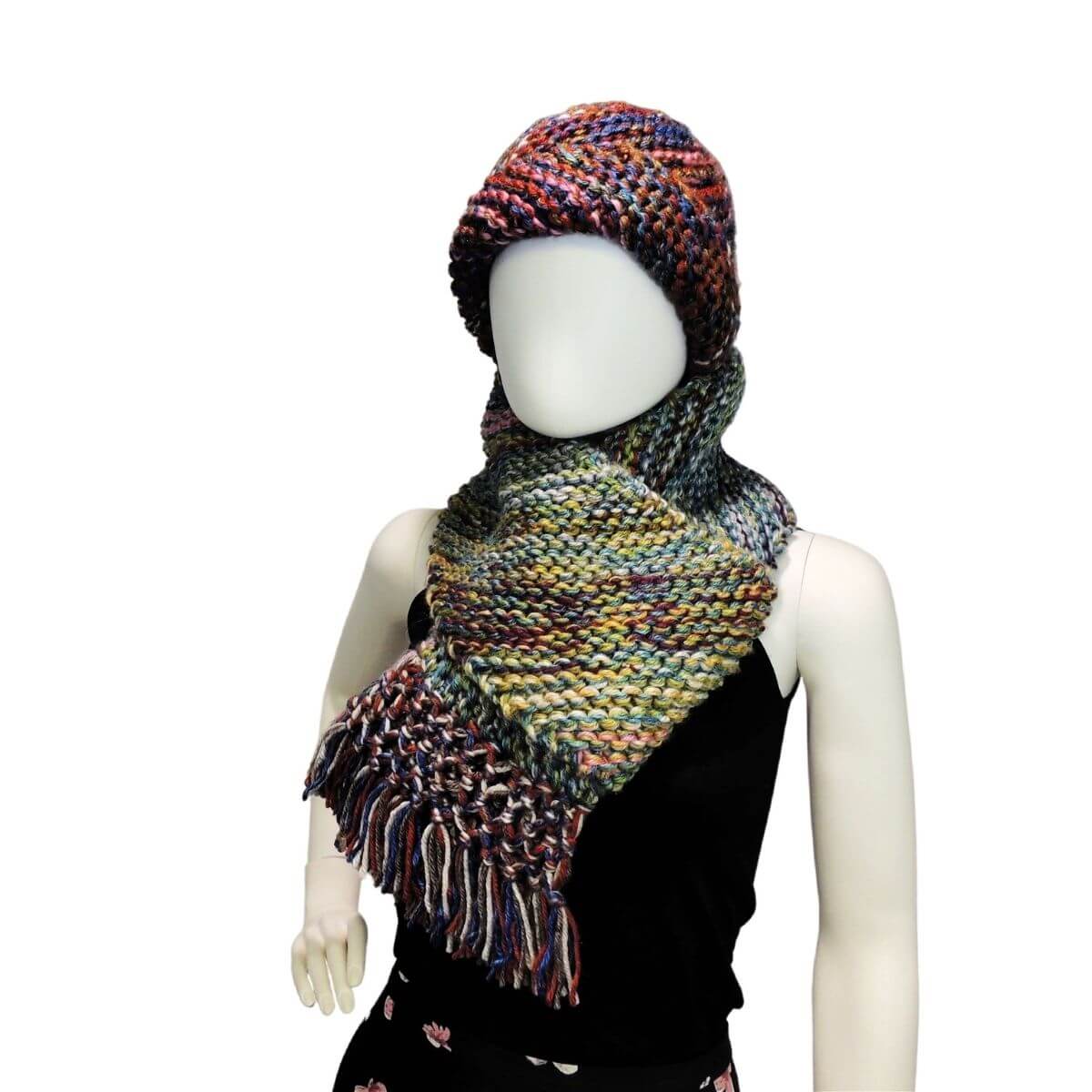 Johnny B Warm Hat - diagonal knit pattern - Jessie At Home