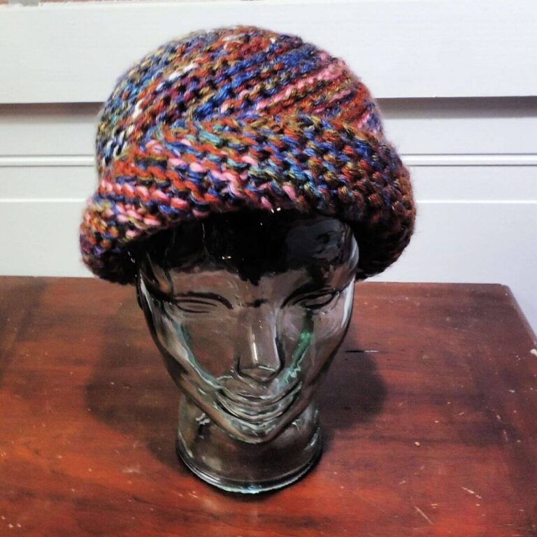 Johnny B Warm Hat - diagonal knit pattern - Jessie At Home