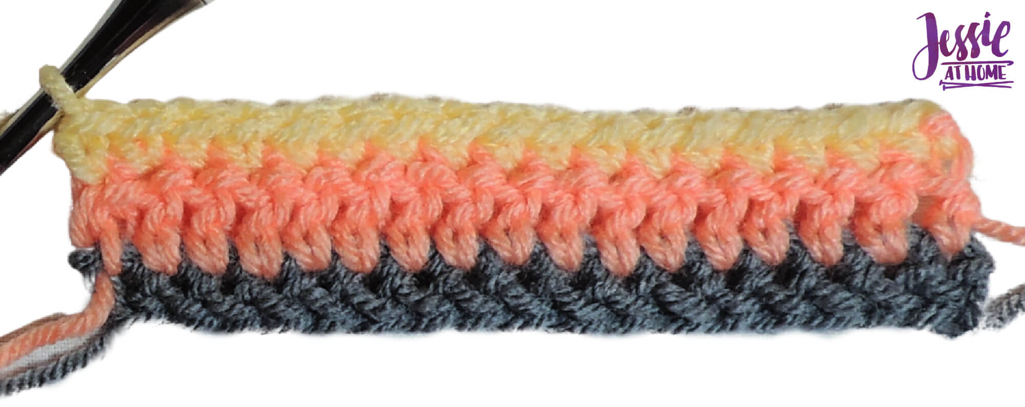 Alpine Stitch - written, photo, and video crochet tutorial - Jessie At Home