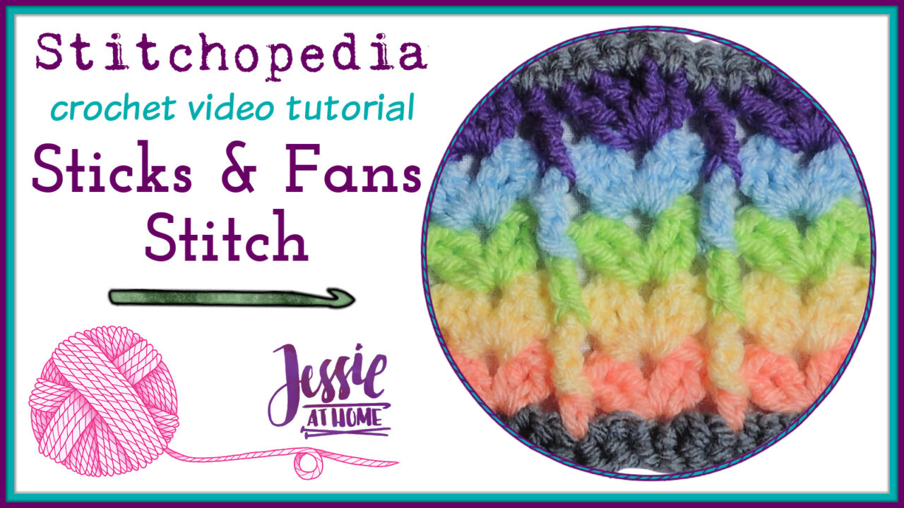Sticks and Fans Stitch - written, photo, and video crochet tutorial ...
