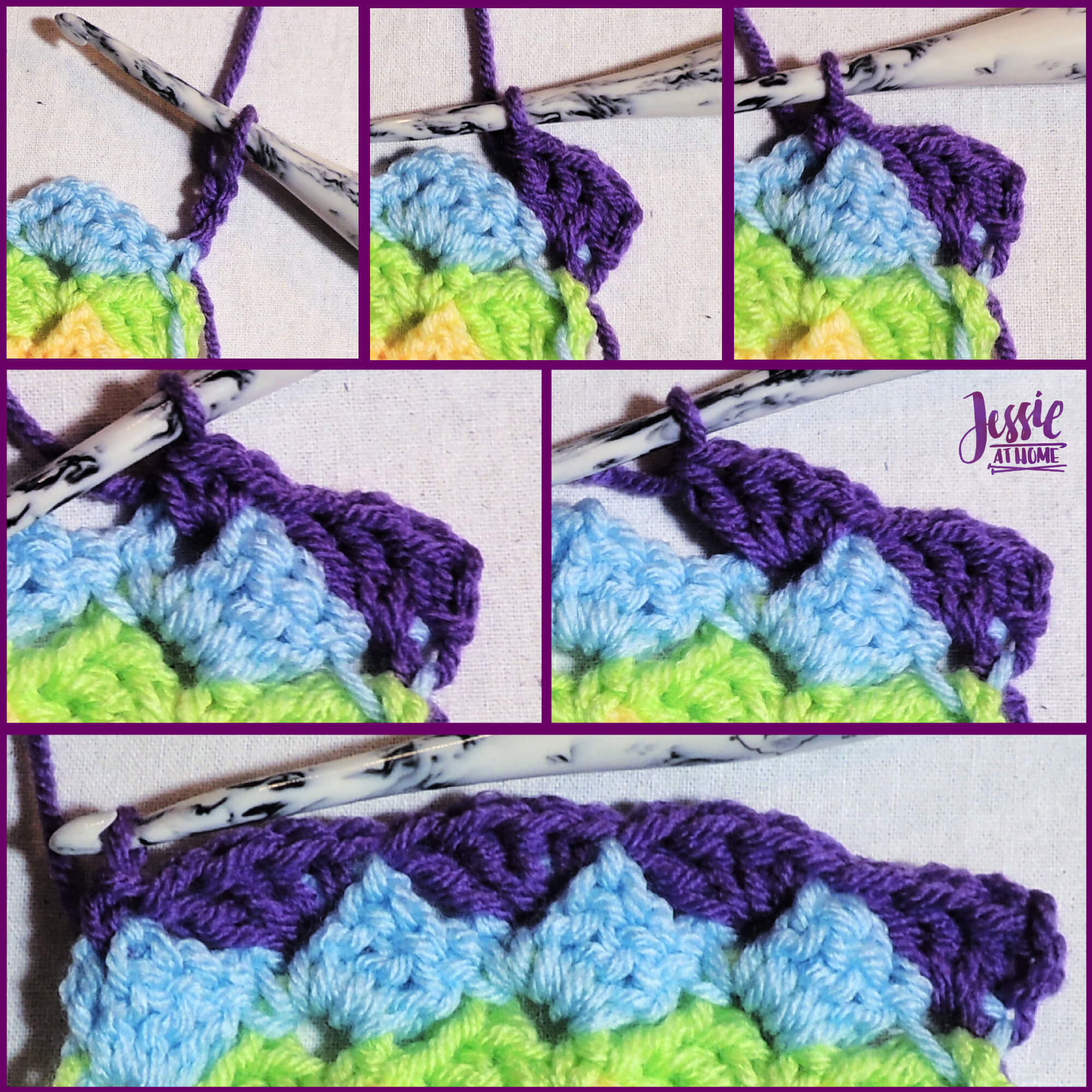 Box Stitch – written, photo, and video crochet tutorial - Jessie At Home