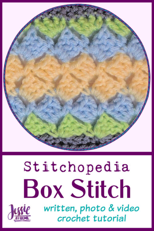 Box Stitch – written, photo, and video crochet tutorial - Jessie At Home