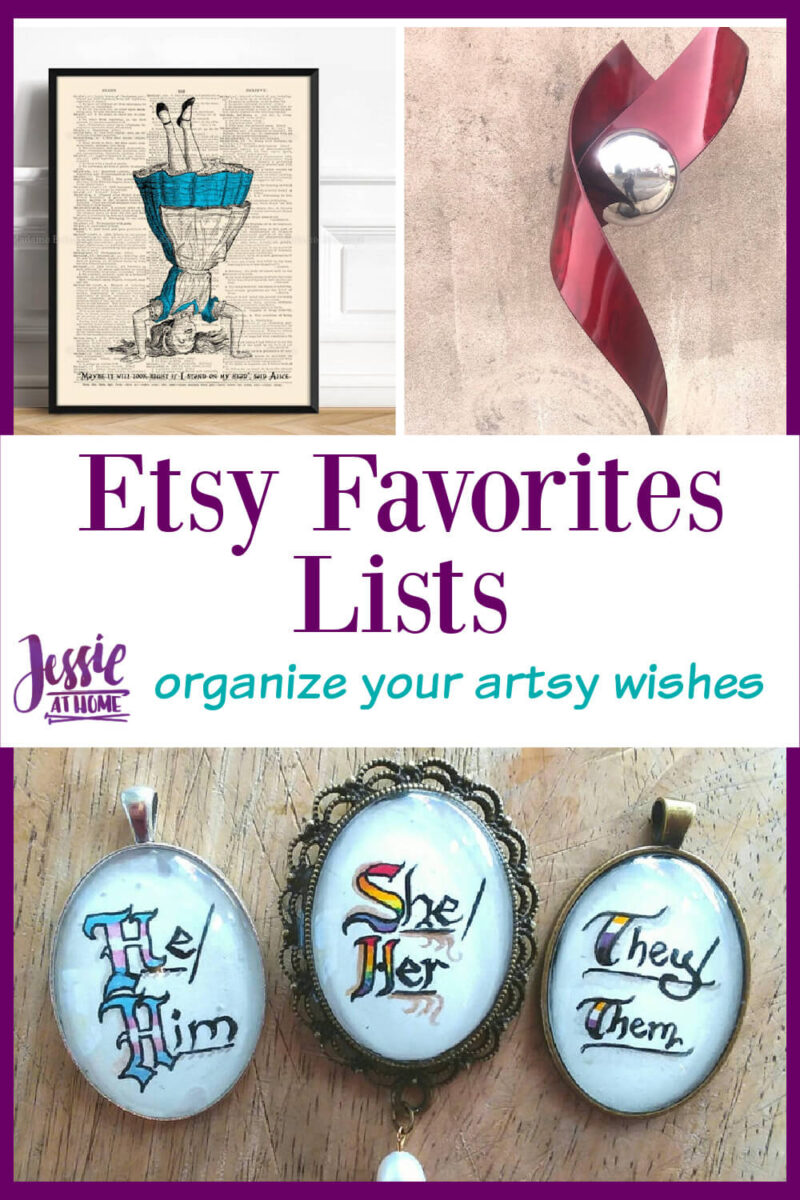Etsy Favorites Lists - organize your artsy wishes - Jessie At Home
