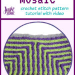 Geometry Mosaic Crochet – free stitch pattern tutorial with video