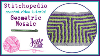 Geometry Mosaic Crochet – free stitch pattern tutorial with video