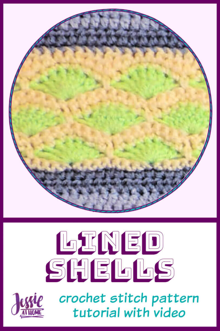 Lined Shells – free crochet stitch pattern tutorial with video