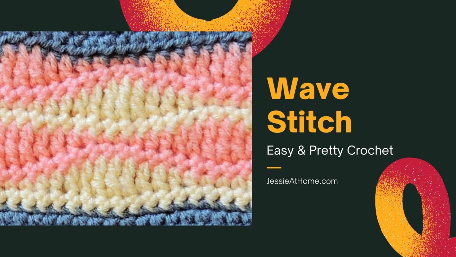 Looking for an Easy Pretty Crochet Stitch – Do the Wave! - Jessie At Home