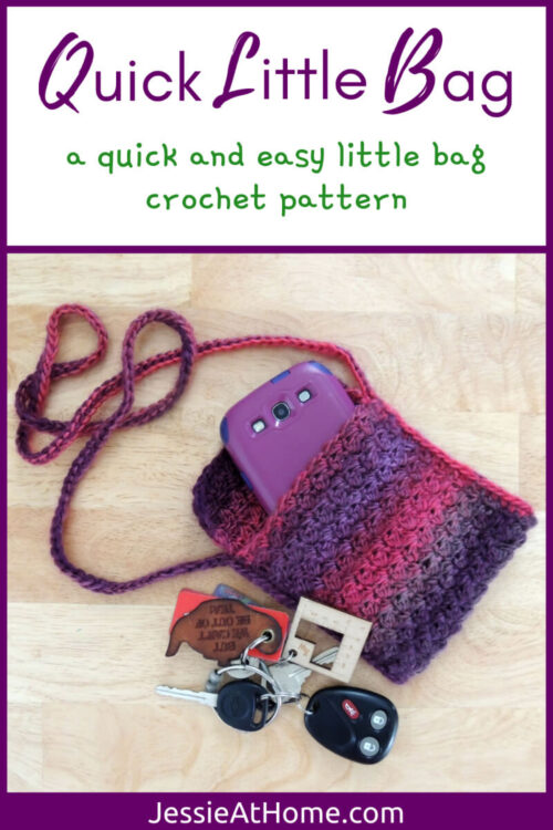 Quick Little Crochet Bag - Free Crochet Pattern - Jessie At Home