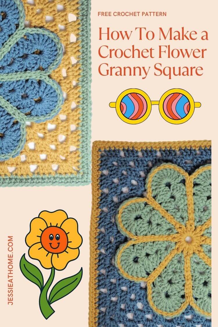 How To Make a Flower Granny Square: Free Crochet Pattern