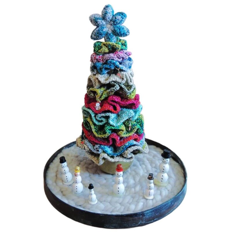 Candyland Ruffled Christmas Tree Crochet Pattern: Free, Fast, Festive ...