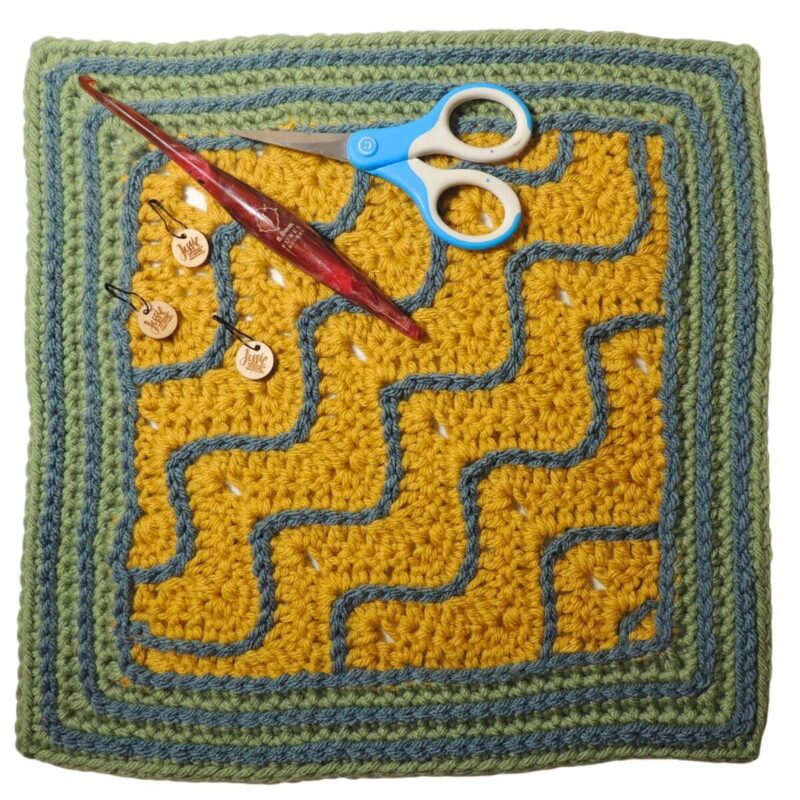 High Tide Square - Afghan Square Crochet Pattern - Jessie At Home