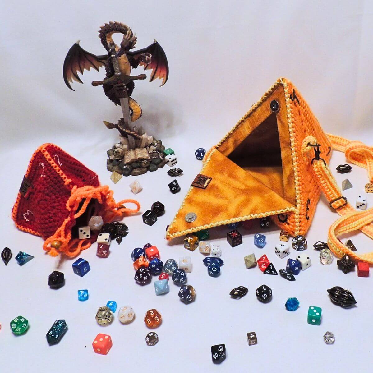 D4 Dice Bags Crochet Pattern for Your Daily Quests - Jessie At Home