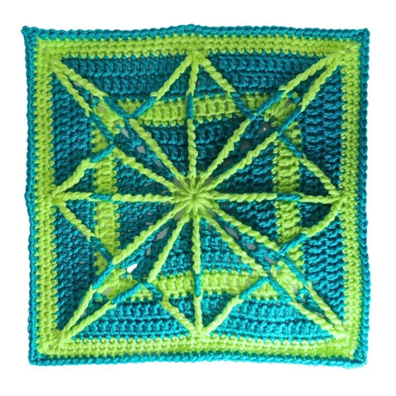 Argyle Crochet Square with Step by Step Guide - Jessie At Home