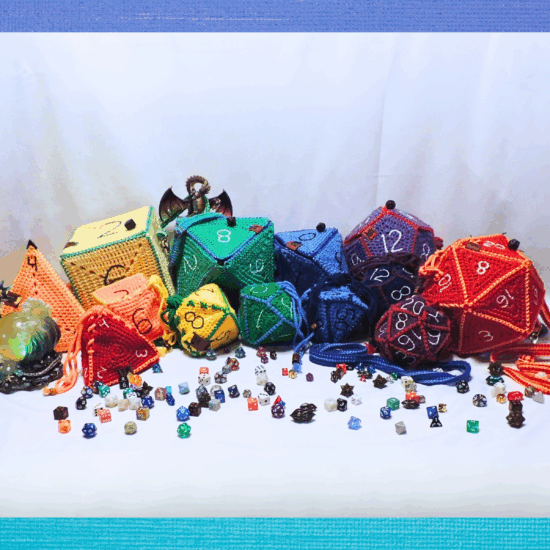 Bag of Holding Collection: RPG Dice-Shaped Bags Crochet Pattern ...